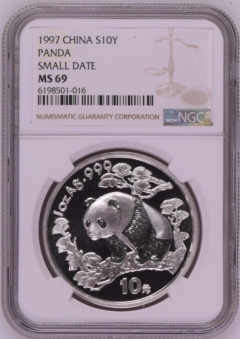 1997 CHINA S10Y PANDA SMALL DATE – AllCoins4You