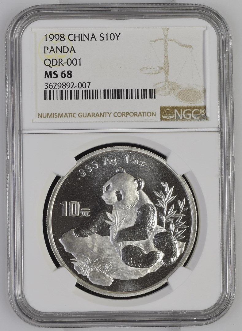 1998 CHINA S10Y PANDA QDR-001 – AllCoins4You